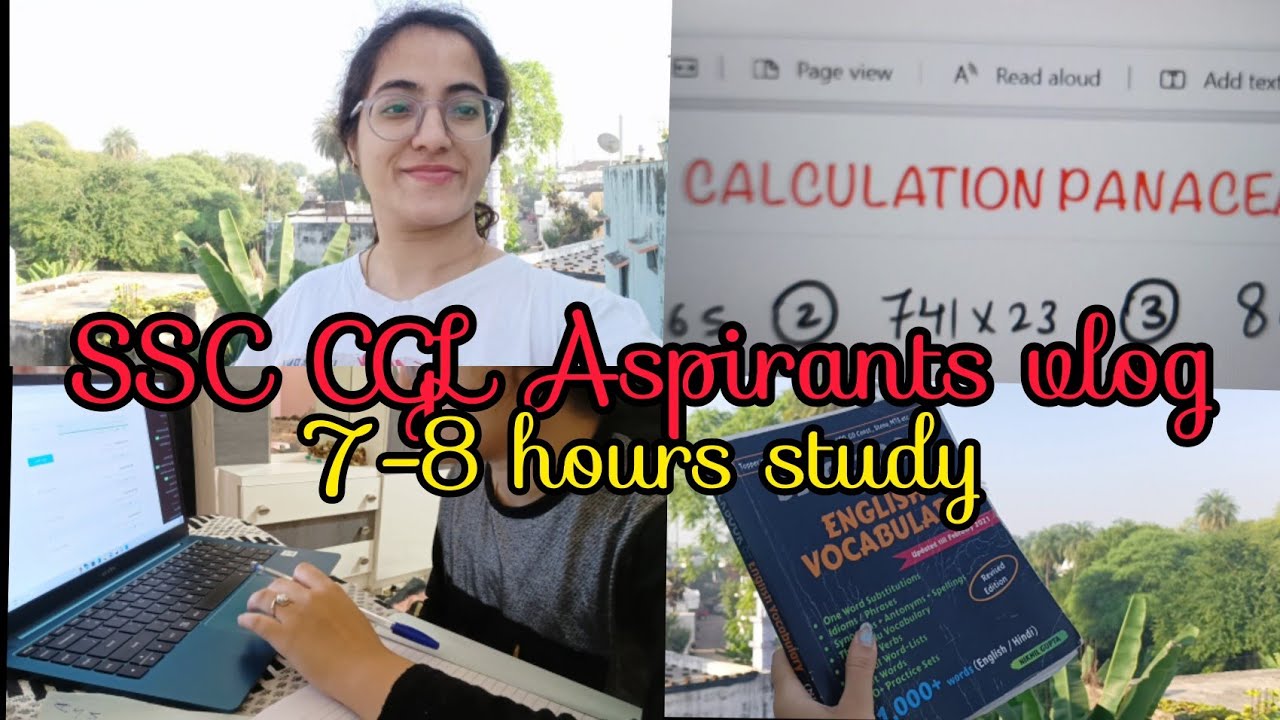 SSC CGL aspirants study vlog|Daily targets| Another productive day| 7-8 ...