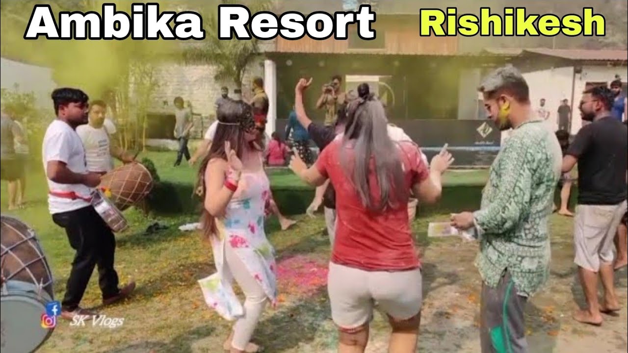 Holi Celebration || Rishikesh biggest pool party and all meals in ...