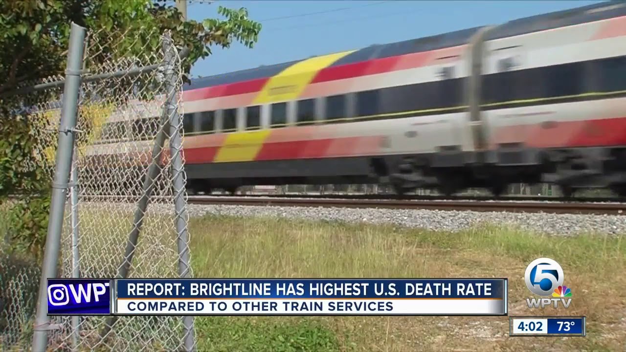 Brightline train service has highest US death rate - YouTube