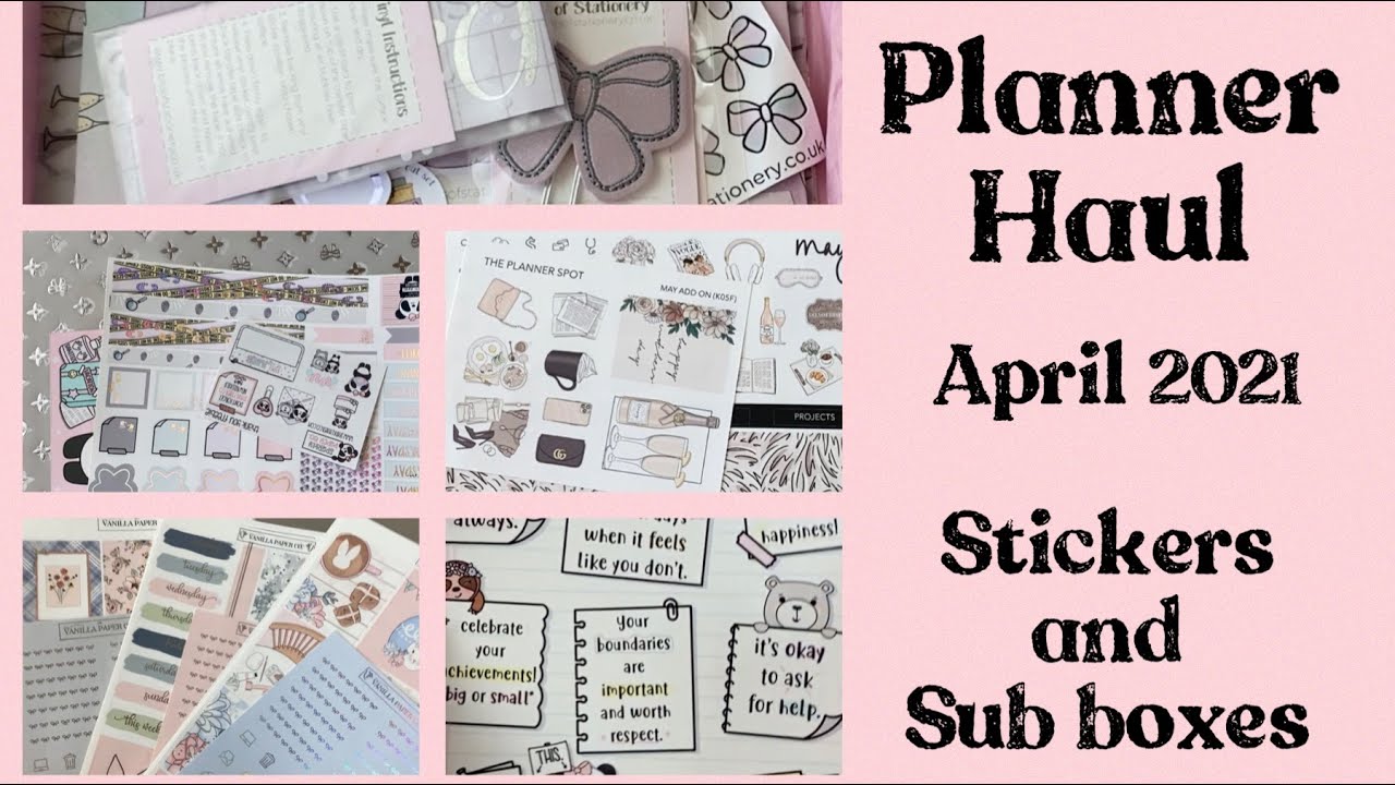 Planner Haul || Planner stickers || April 2021 - YouTube