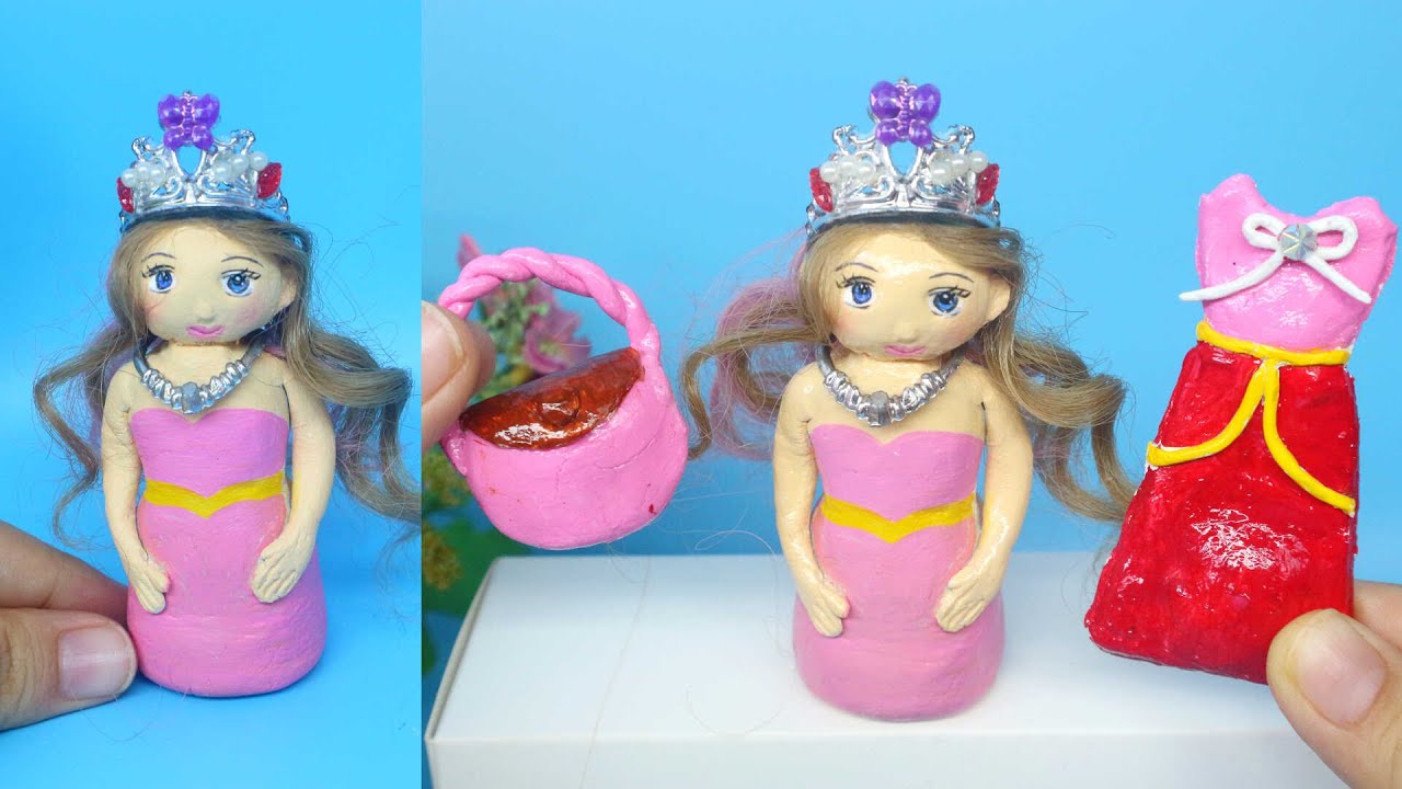 DIY how to make polymer clay barbie doll || handmade clay doll / Ami ...