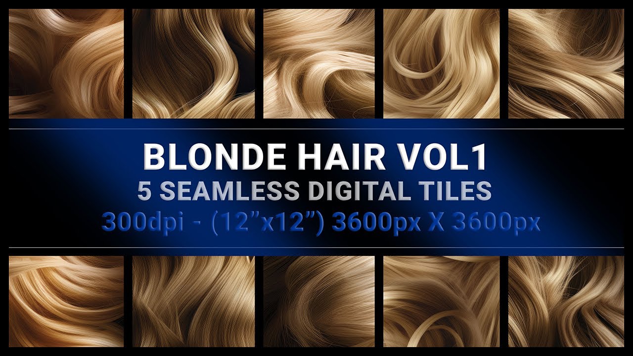 Blonde Hair Tiles Vol1 - Elegant Repeat Pattern File - YouTube