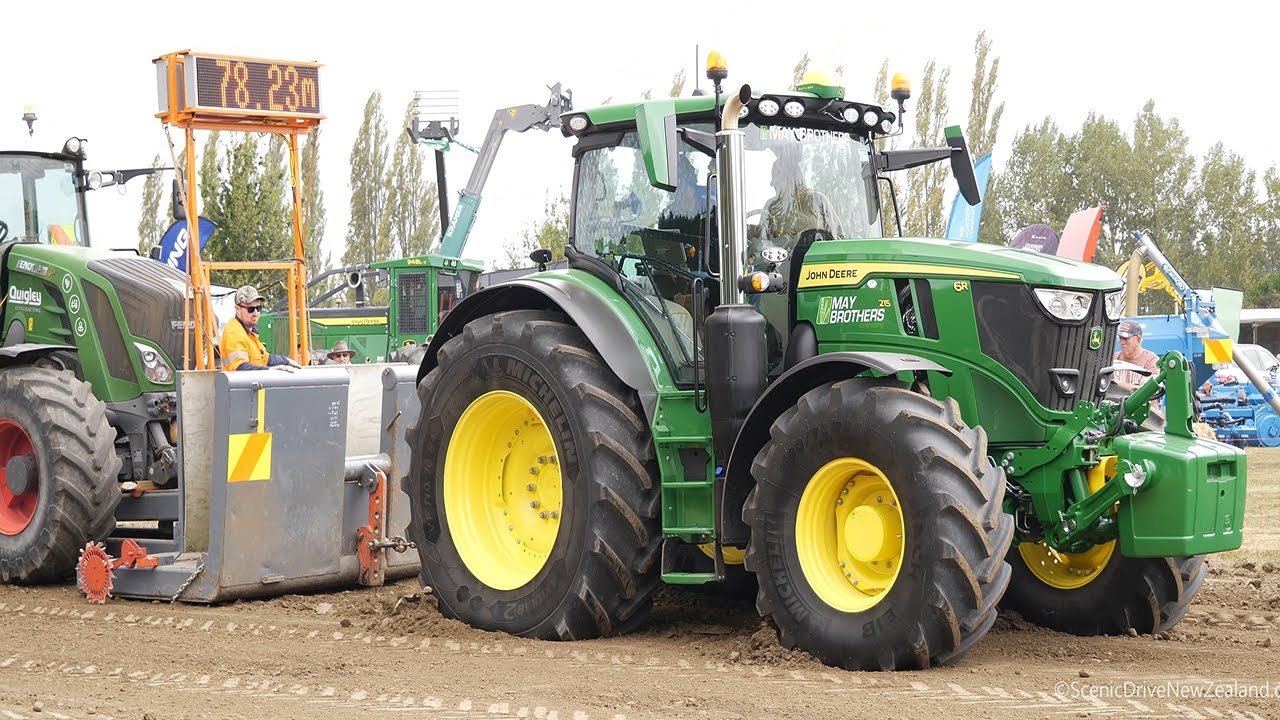 2023 John Deere 6R 215 Tractor Pulling in Mayfield - YouTube