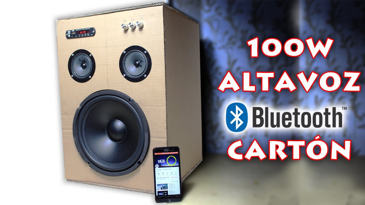 Cómo hacer un altavoz Bluetooth de 100W a partir de cartón - YouTube