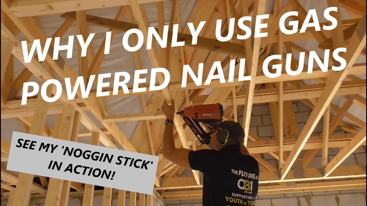 Fitting noggins in timber stud wall***WHY I LIKE USING GAS NAILERS ...