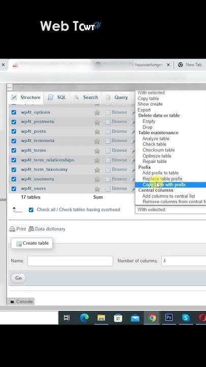 Automatic Repair Mysql Table In Phpmyadmin Shorts Youtube