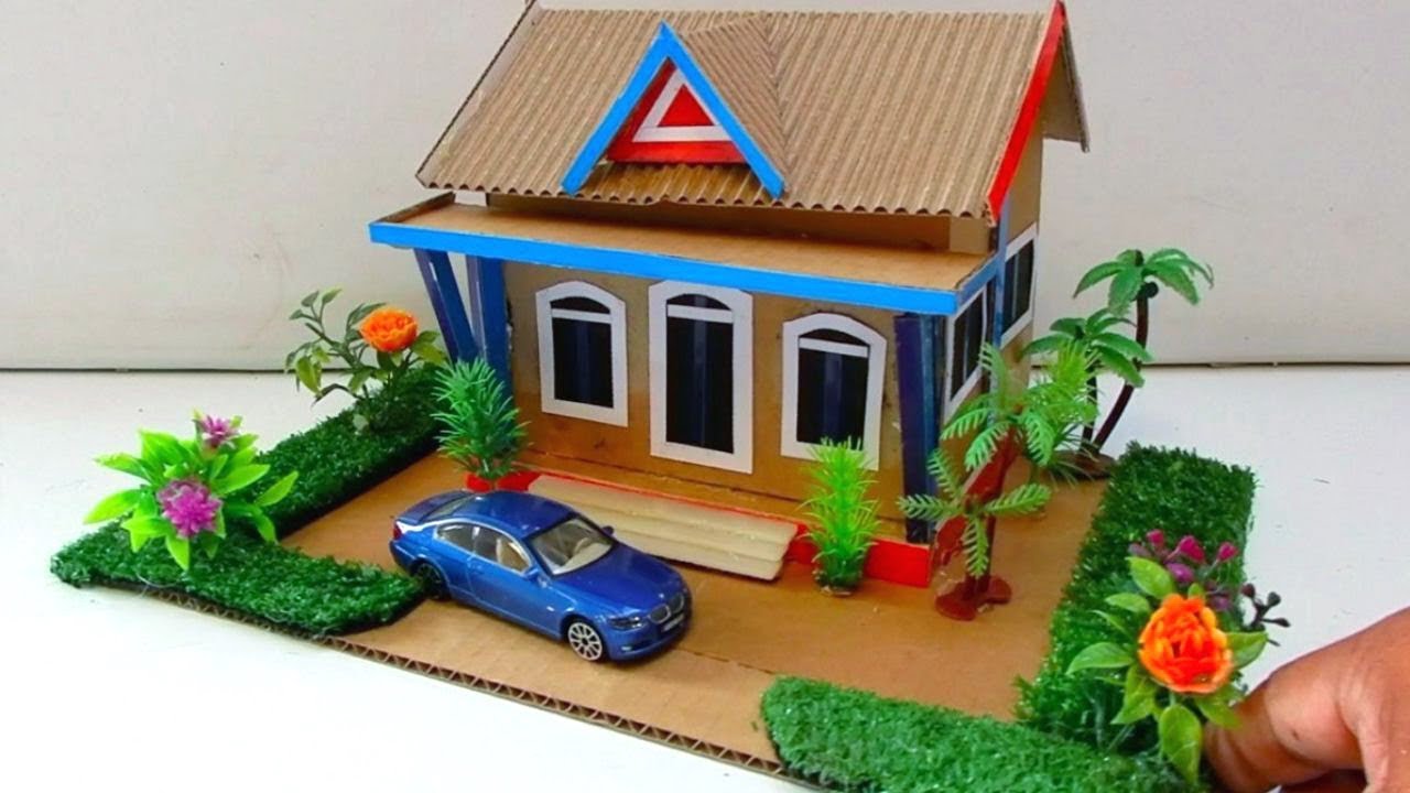 How to make Beautiful Cardboard Mansion House #64 | Backyard Crafts ...