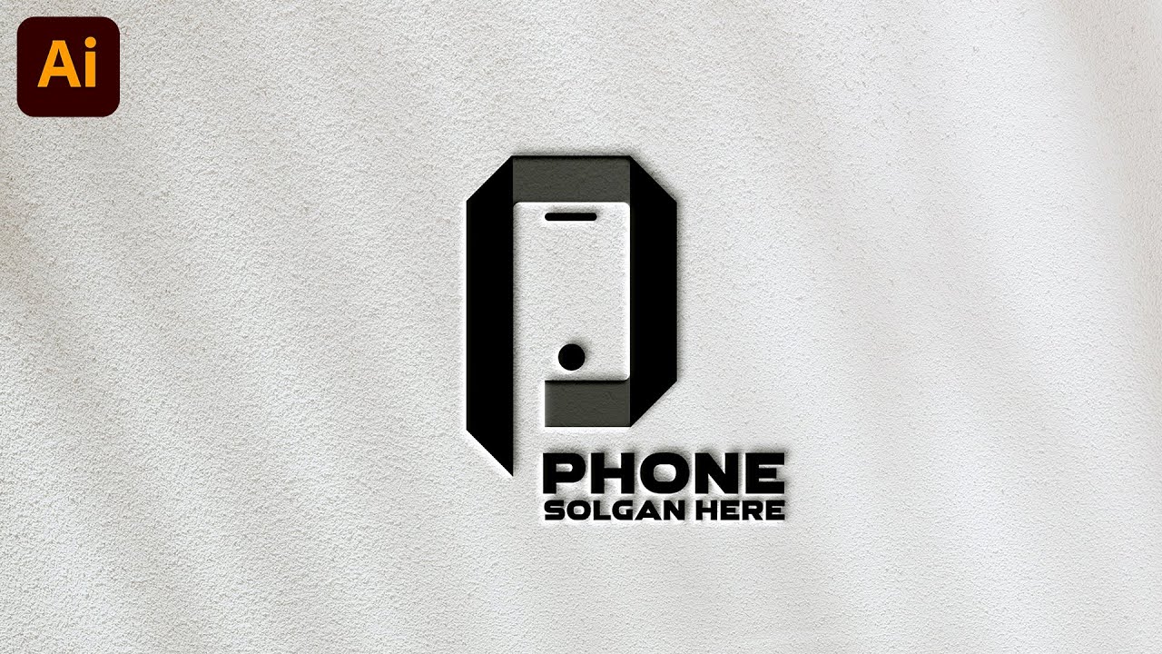 Letter P Mobile Phone logo design tutorial ~ Adobe illustrator ...