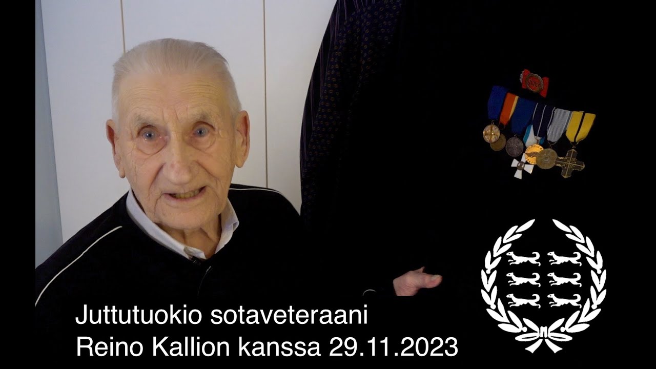 Juttutuokio 98-vuotiaan sotaveteraani Reino Kallion kanssa - YouTube