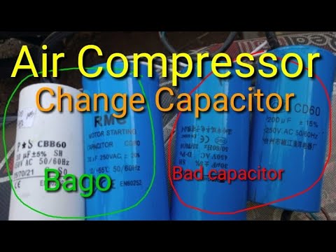 Air Compressor Change Capacitor - YouTube