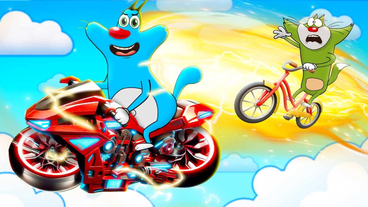 Roblox Oggy Upgrade His Bike At Max In Cycle Obby! - YouTube