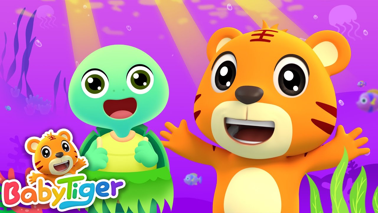 Turtle Hula Dance | Animal Nursery Rhymes | Kids Songs - Baby Tiger ...