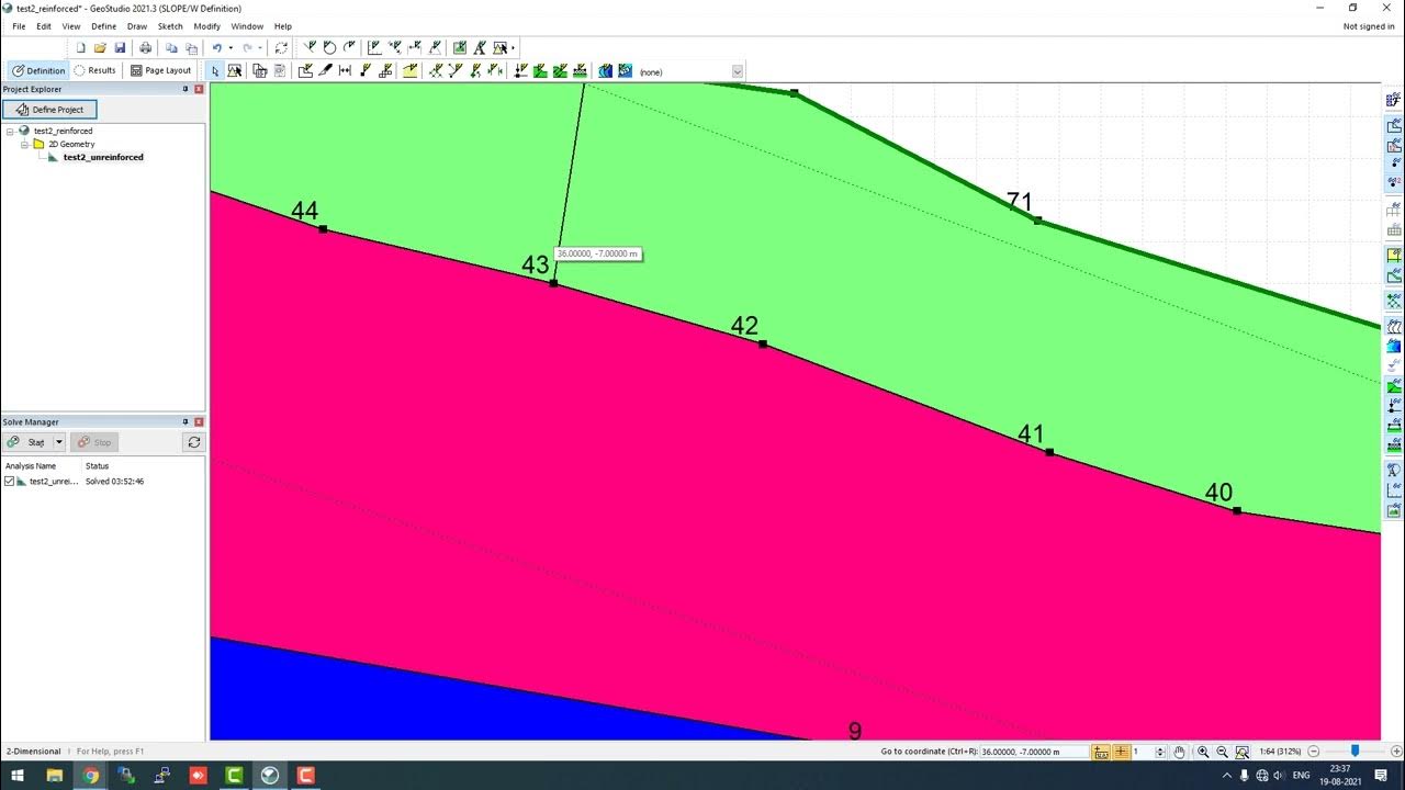 GeoStudio 2021 (Slope/W) Tutorial : Multilayer complex slope stability analysis with AutoCAD ...