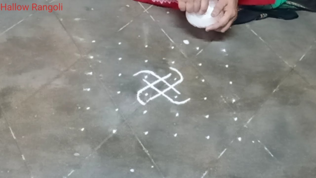 6 * 6 dots Rangoli|traditional Rangoli|Creative Rangoli|Beautiful ...