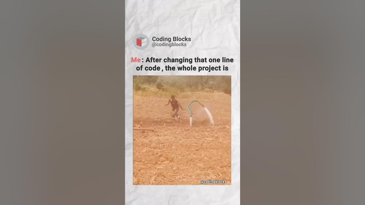 After changing One line of Code | Who else can relate | Coding Blocks! #code #codingblocks - YouTube