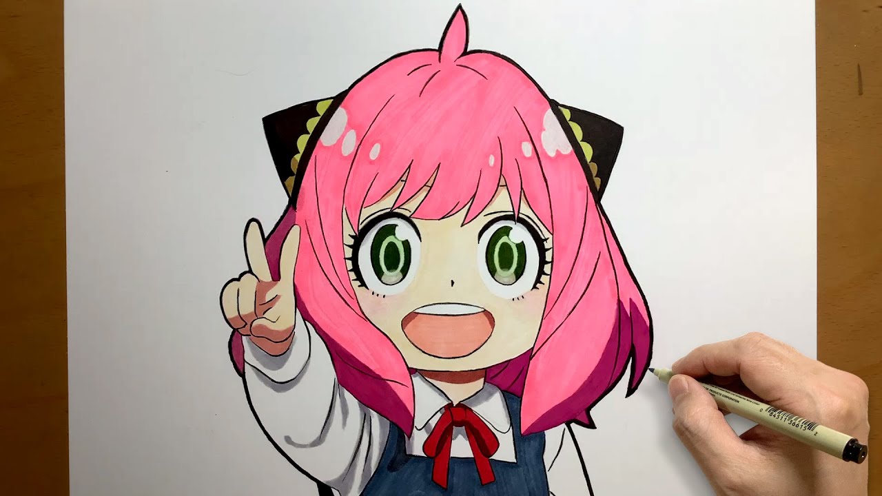 How to draw Anya Forger from SPY x FAMILY | step by step | Easy to draw ...