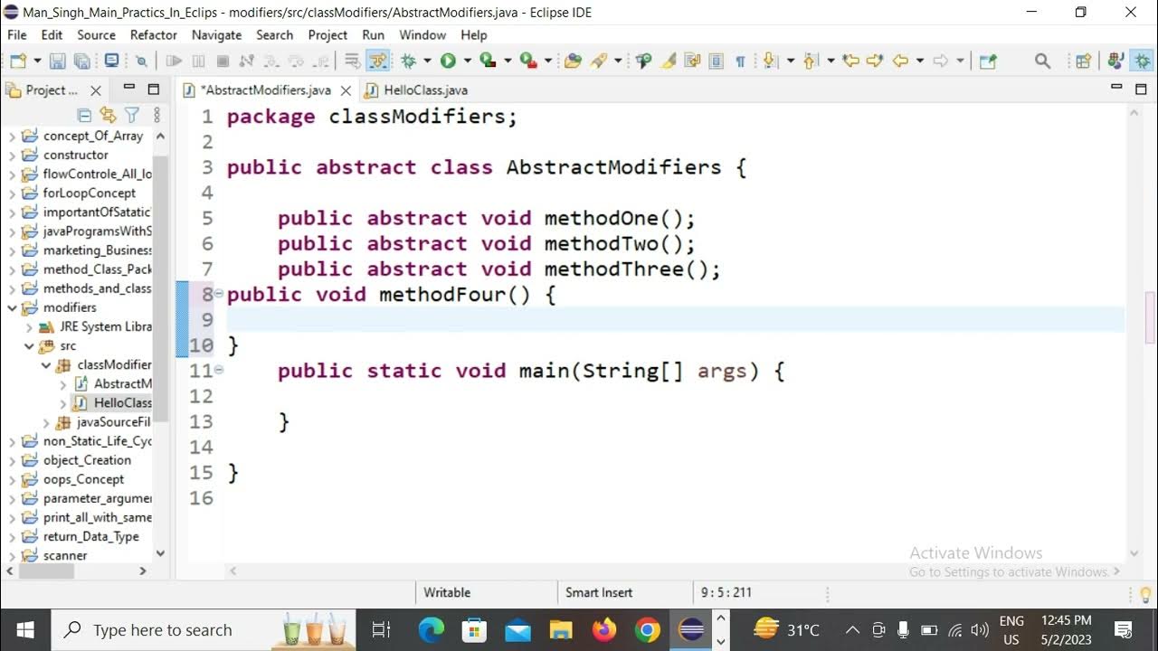 02 May 2023 final & abstract (class, methods & variable) By Rinku Sir - YouTube