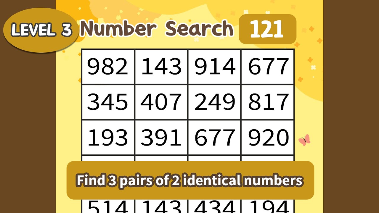 Don't Ignore Forgetfulness! Strengthen Your Brain with Number Matching ...