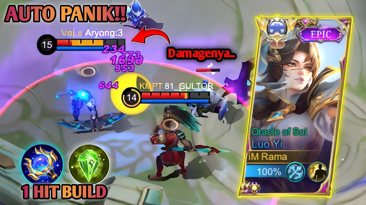 LUO YI FIRST PICK HARD GAME!! MUSUH LANGSUNG PAKAI HERO ANTI CC - YouTube