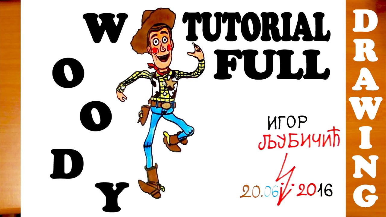 How to Draw Woody From Toy Story Step by Step Easy and color | DRAWING ...