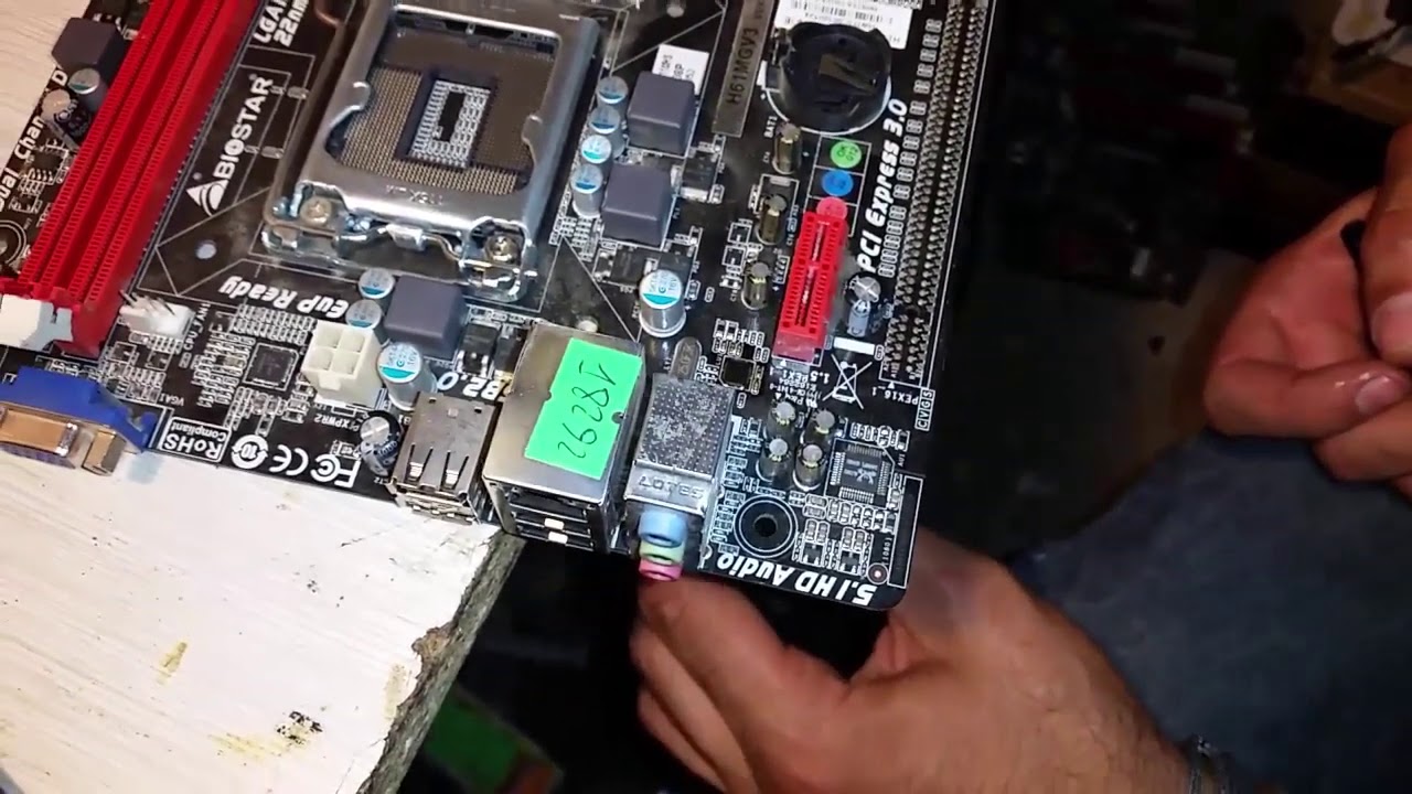 Lan Card Chip replace on motherboard - YouTube