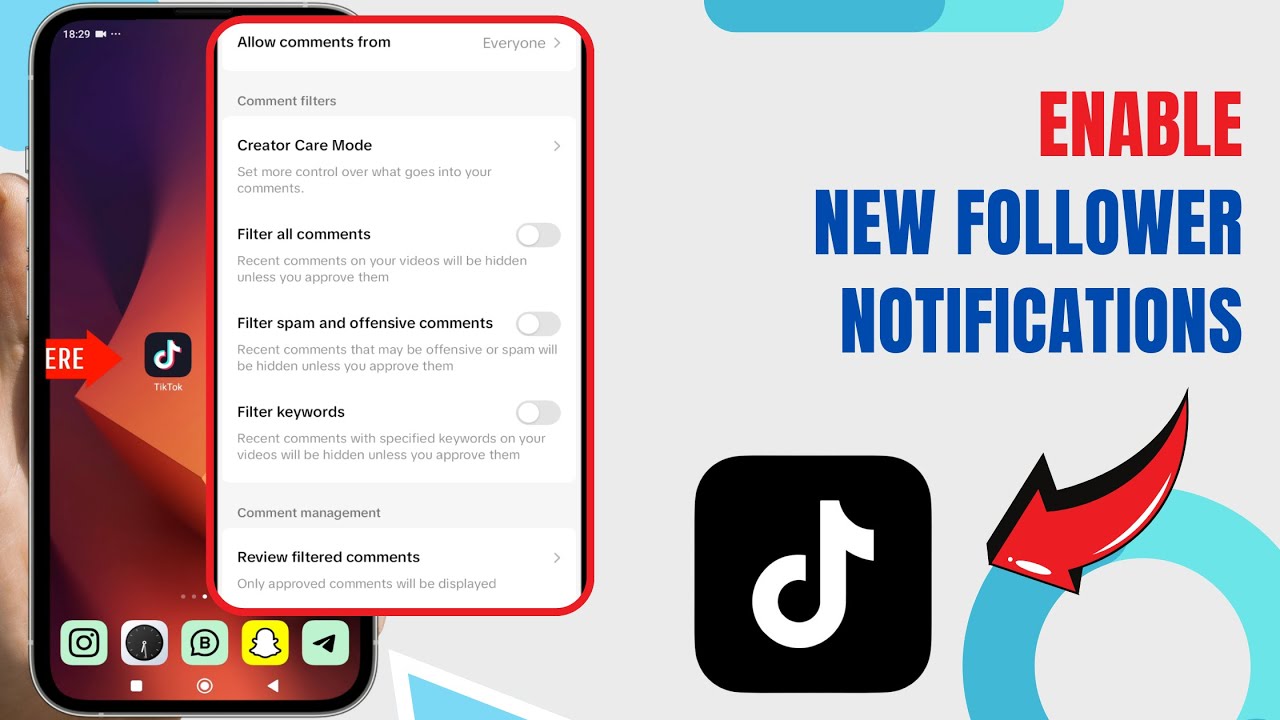 Enable new follower notifications on Tiktok | Technologyglance - YouTube