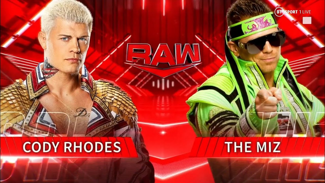 Cody Rhodes vs The Miz (Full Match) - YouTube