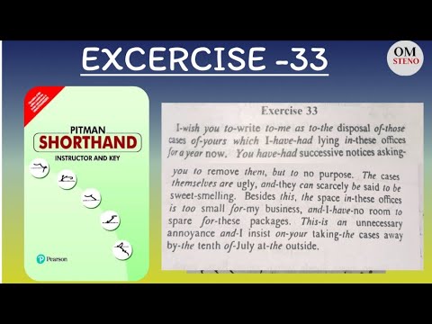 steno Exercise-33| Audio Dictation | Pitman GreenBook | By Khushi dahiya mam - YouTube