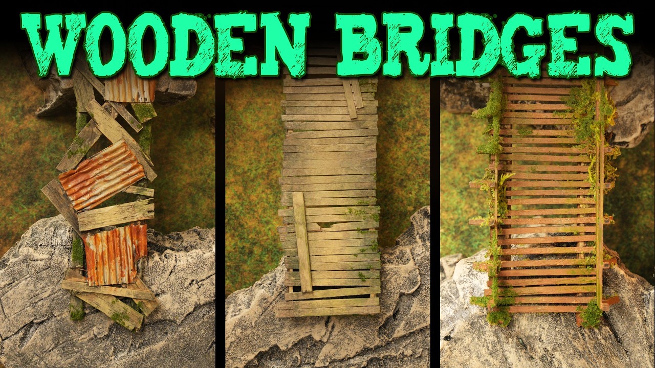 Crafting 3 Unique Wooden Bridges for Skirmish Games! - YouTube