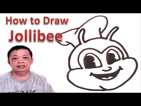 Simple Easy Drawing Tricks - How to draw a cute Jollibee Logo | Drawing ...