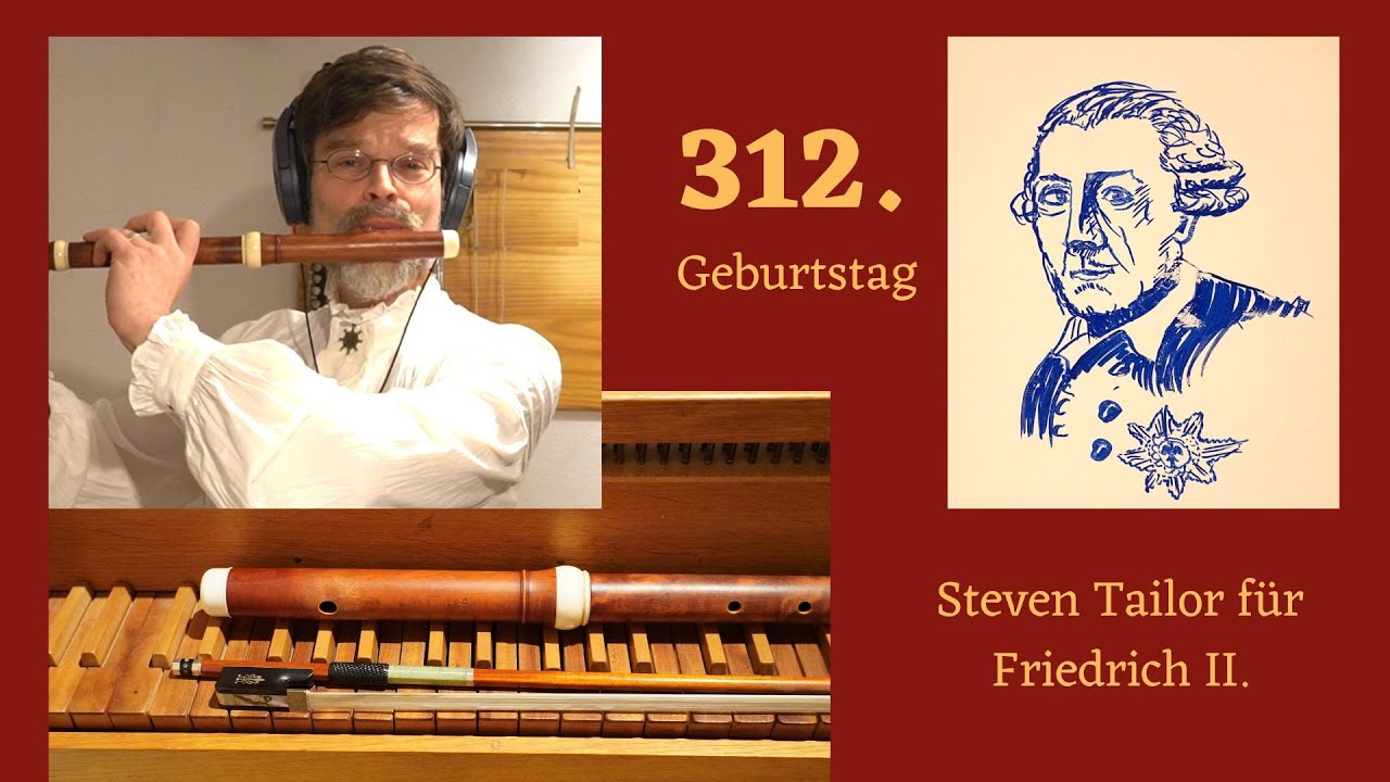Friedrich II.: 1. Satz aus Flötensonate 23 - Steven Tailor - YouTube