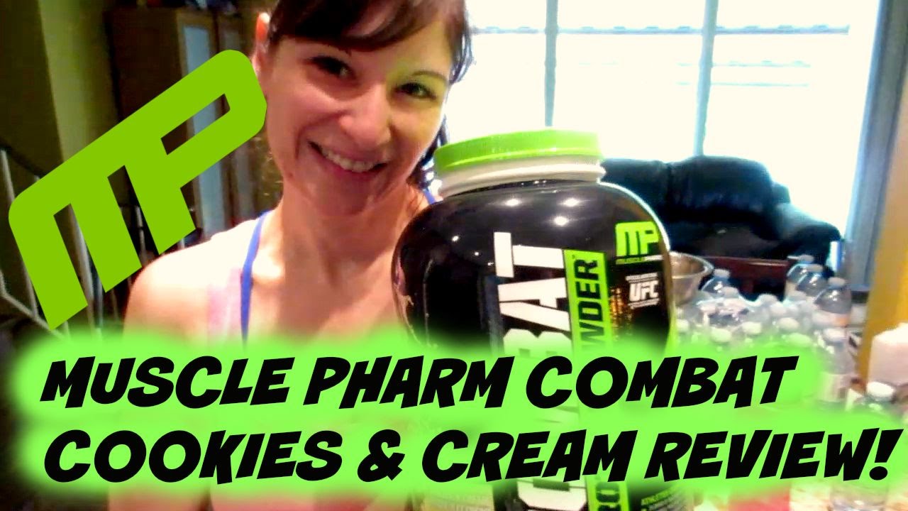 Cookies & Cream Tasty Muscle Pharm Combat Protein Powder Review ...