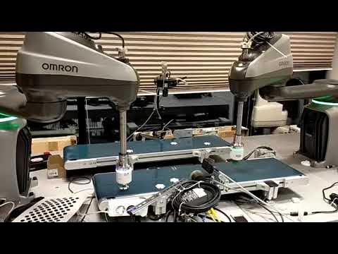 Pick and place application using vision and encoder latches with two ...