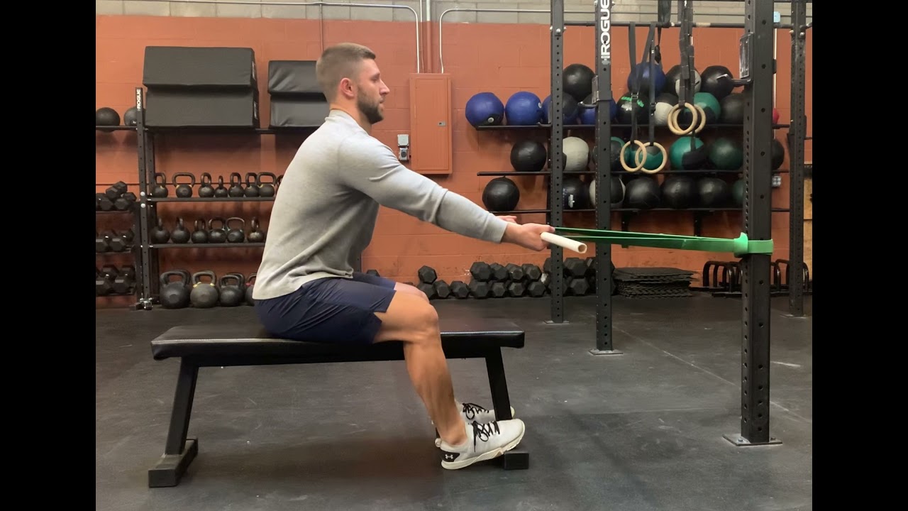 Seated PVC Banded Supinated Grip Rows - YouTube