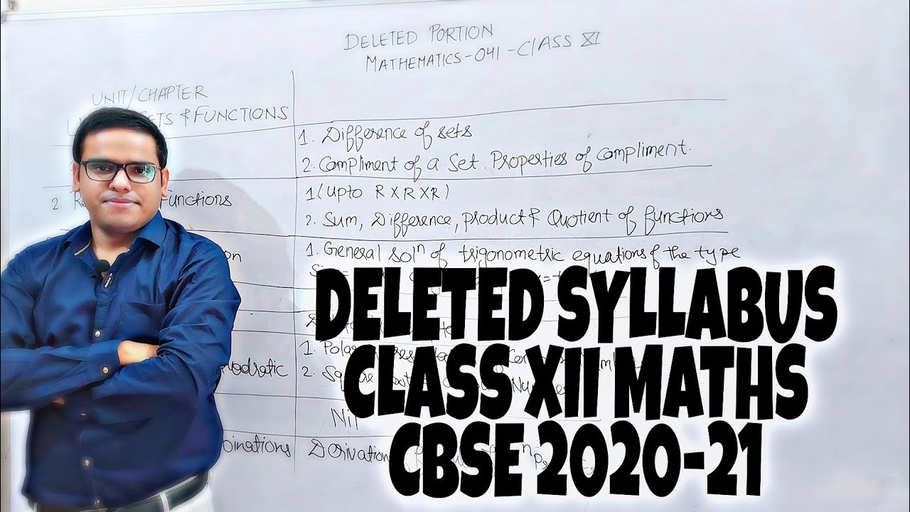 Deleted Syllabus Class XII Maths Cbse 2020 21 YouTube deleted-syllabus-class-xii-maths-cbse-2020-21-youtube