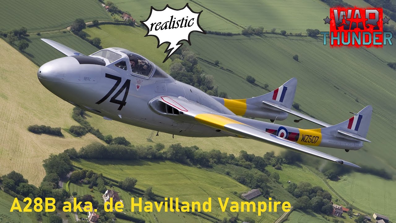 War Thunder - [SWE] A28B aka de Havilland Vampire - Map: Mysterious Valley Spaceport (Air ...