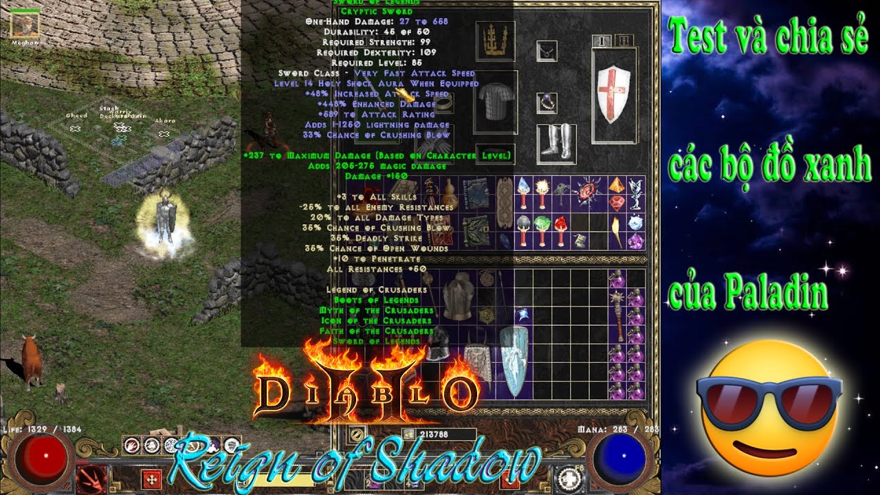 Diablo 2 Reign of Shadow : Test và chia sẻ các bộ đồ Pro của nhân vật ...