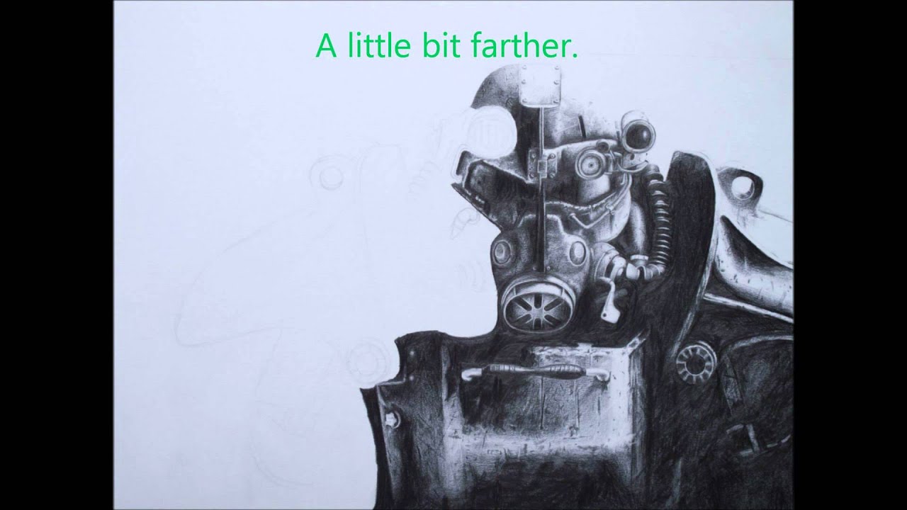 Fallout 3: T45-d Power Armour Drawing - YouTube