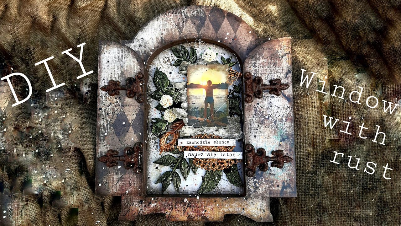 Window with rust. DIY TUTORIAL decoupage. #DIY - YouTube