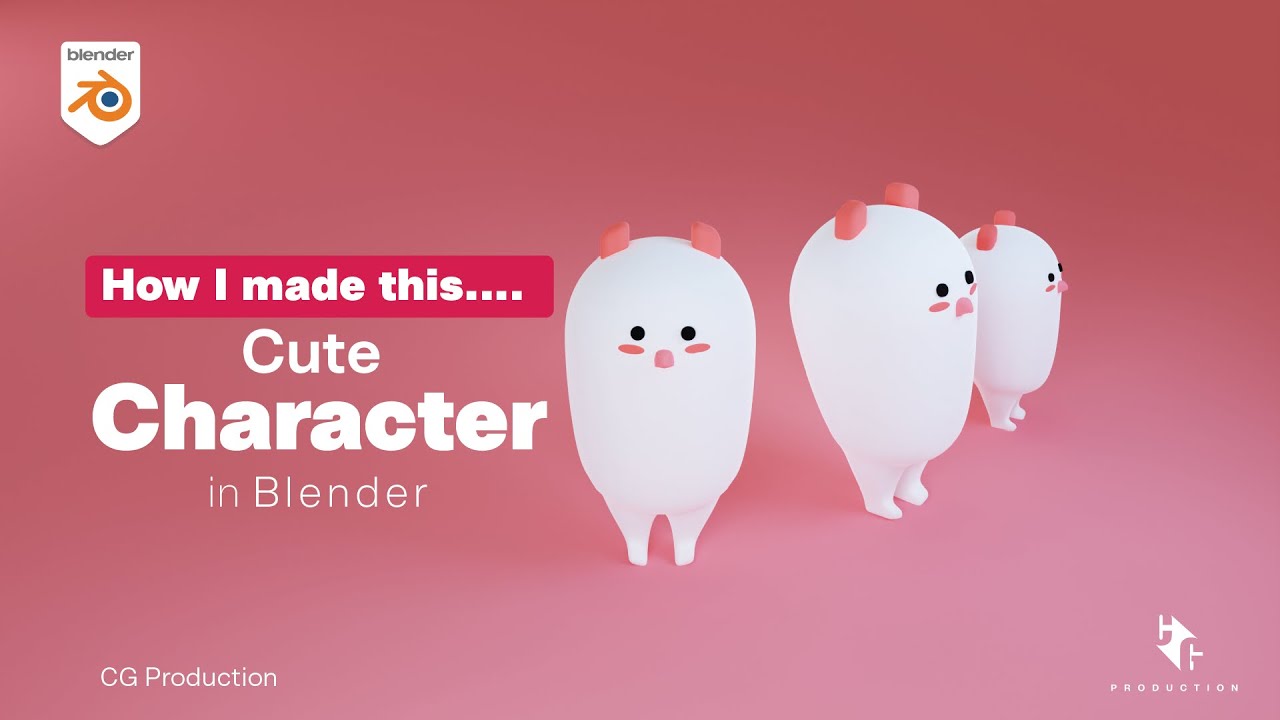 Modeling A Cute Character in Blender| Blender 3D art| CG Production ...