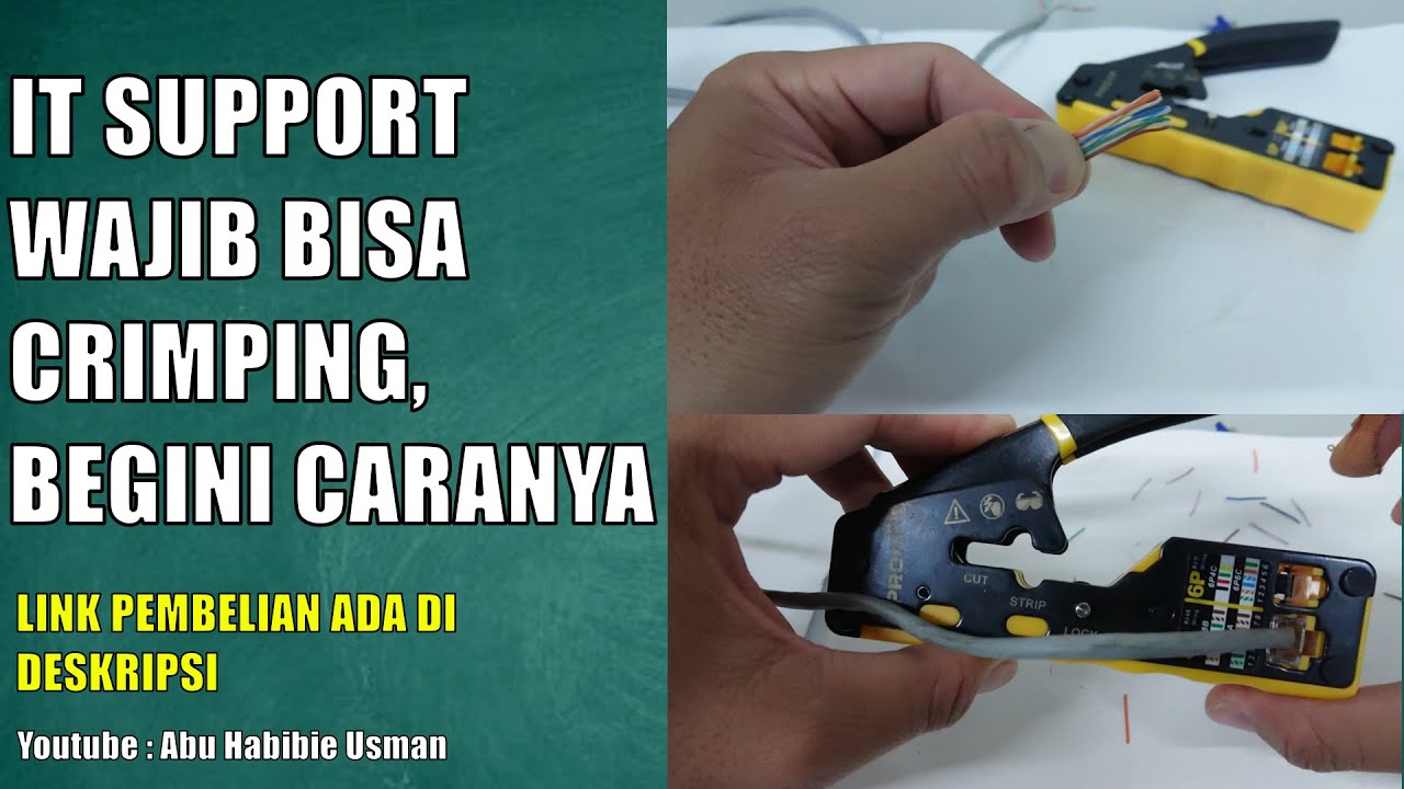CARA CRIMPING RJ45 IT SUPPORT WAJIB BISA INI - YouTube