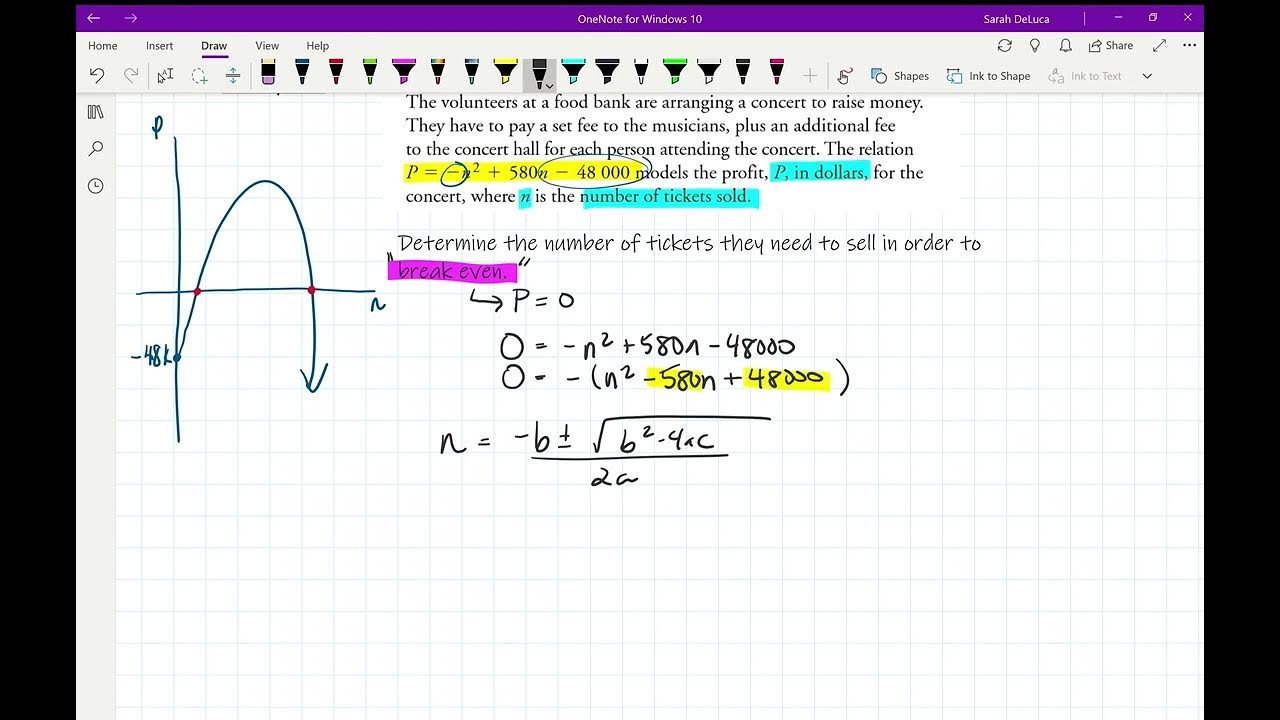 Solving Quadratics Word Problems Example 1 - YouTube