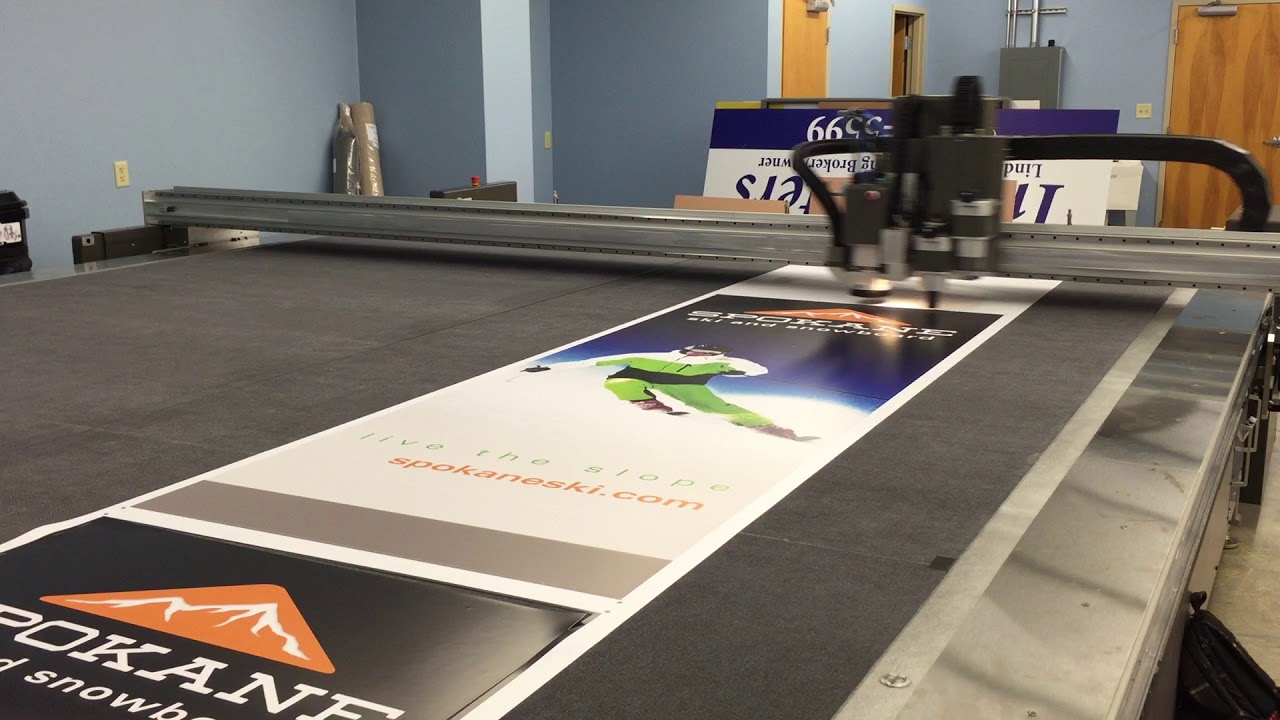 CNC Cutting Banner Stand Graphics - BeautifulDisplays.com - YouTube
