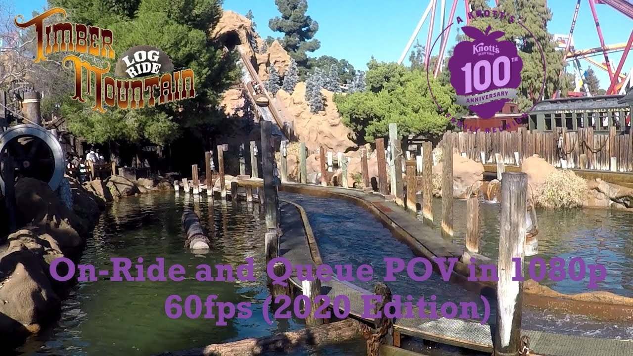 Timber Mountain Log Ride On-Ride and Entrance to Exit Queue POV 1080p ...
