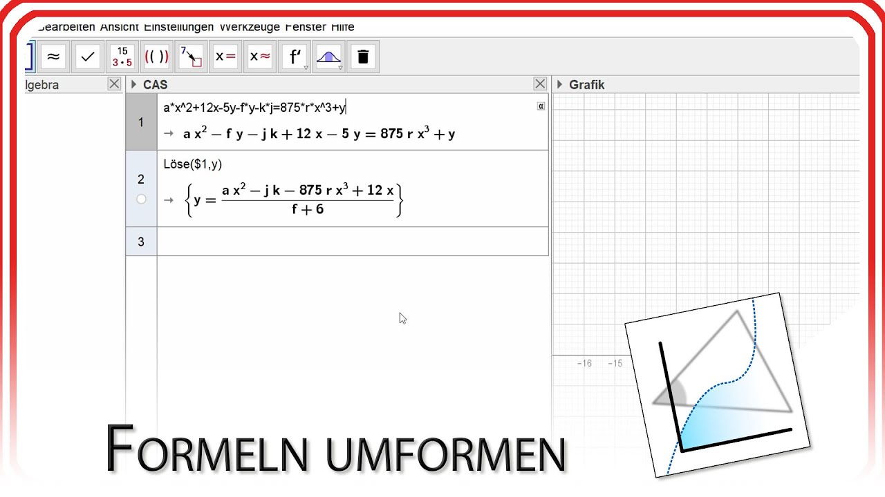 Formeln umformen | GeoGebra EasyGoing - YouTube