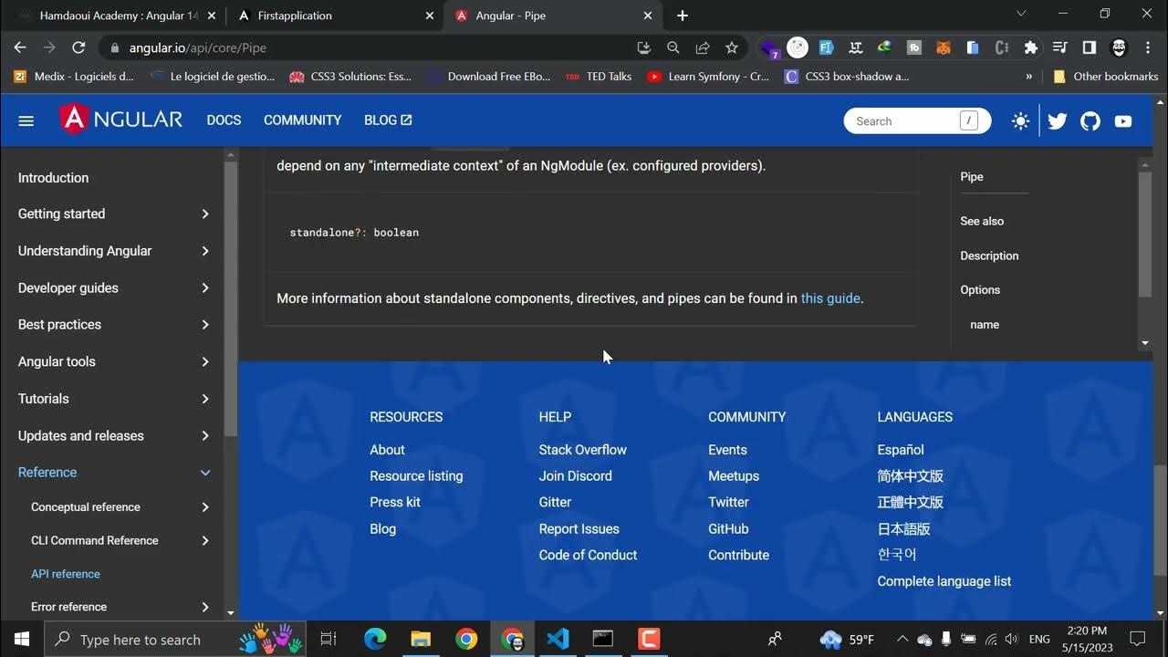 27- Angular course for beginners 2023 : Pipes - Overview and DatePipe - بالدارجة التونسيّة - YouTube