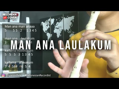 RECORDER MAN ANA LAULAKUM | Tutorial Not Angka Mudah Diikuti - YouTube