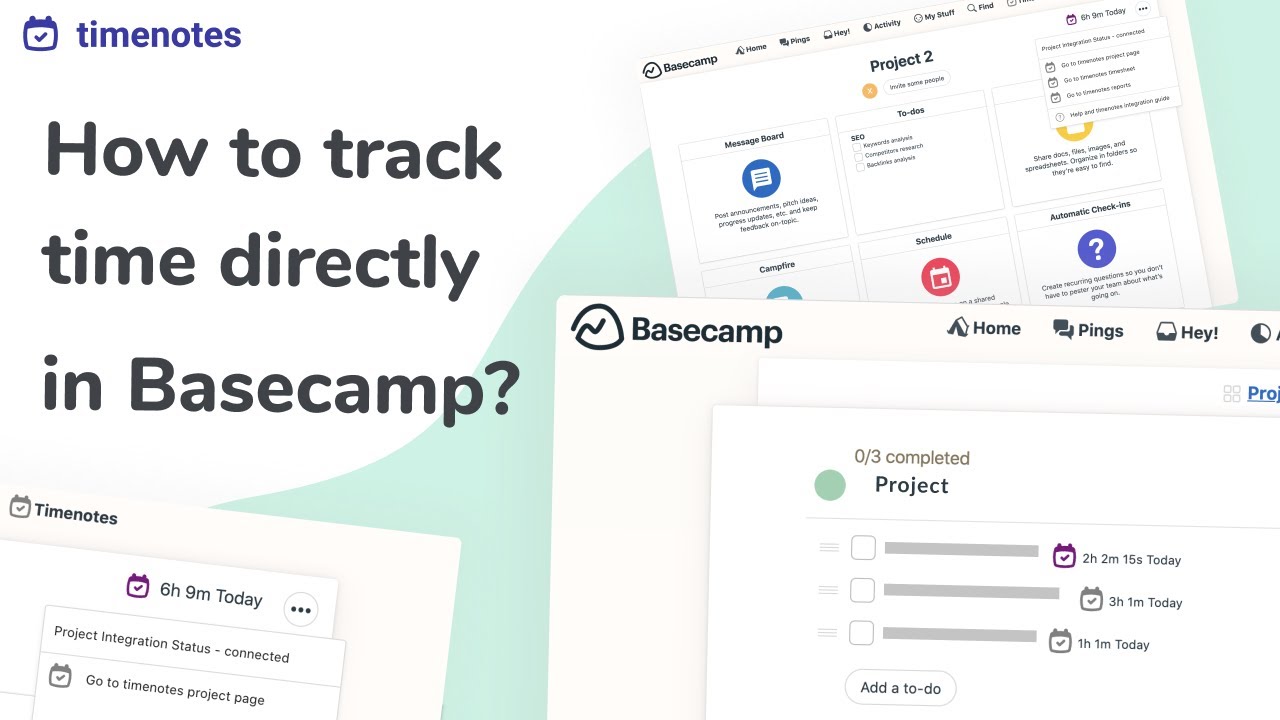 Basecamp Time Tracking Integration | Timenotes - YouTube