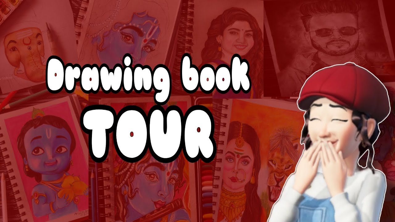 Drawing book tour || previous drawing 😊 ART JOURNEY #1 || craft - YouTube