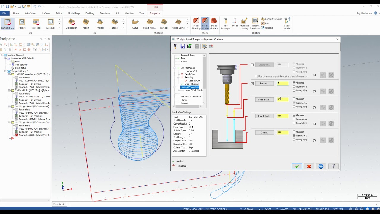 3 tutorial 2 ex 2 dynamic contour finish - YouTube